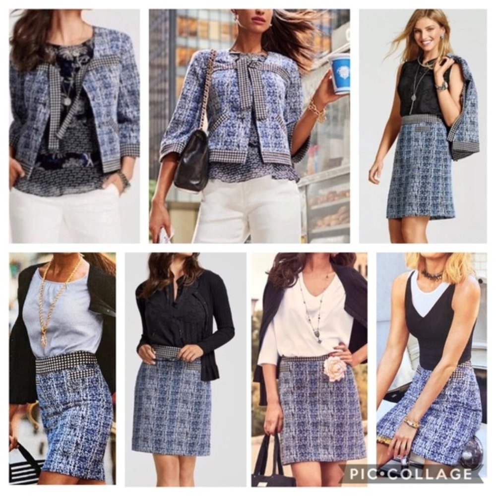 Old Money Cabi Tweed Jacket And Skirt Suit Set Coco C… - Gem